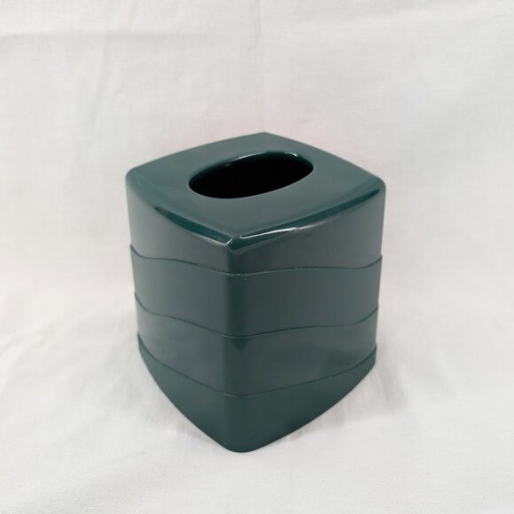Springs | Accents | Vintage 8s Green Abstract Waves Plastic Tissue Box ...